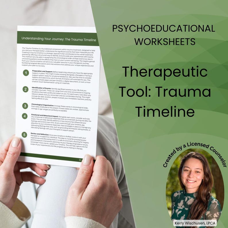Understanding Your Journey: the Trauma Timeline Worksheet - Etsy