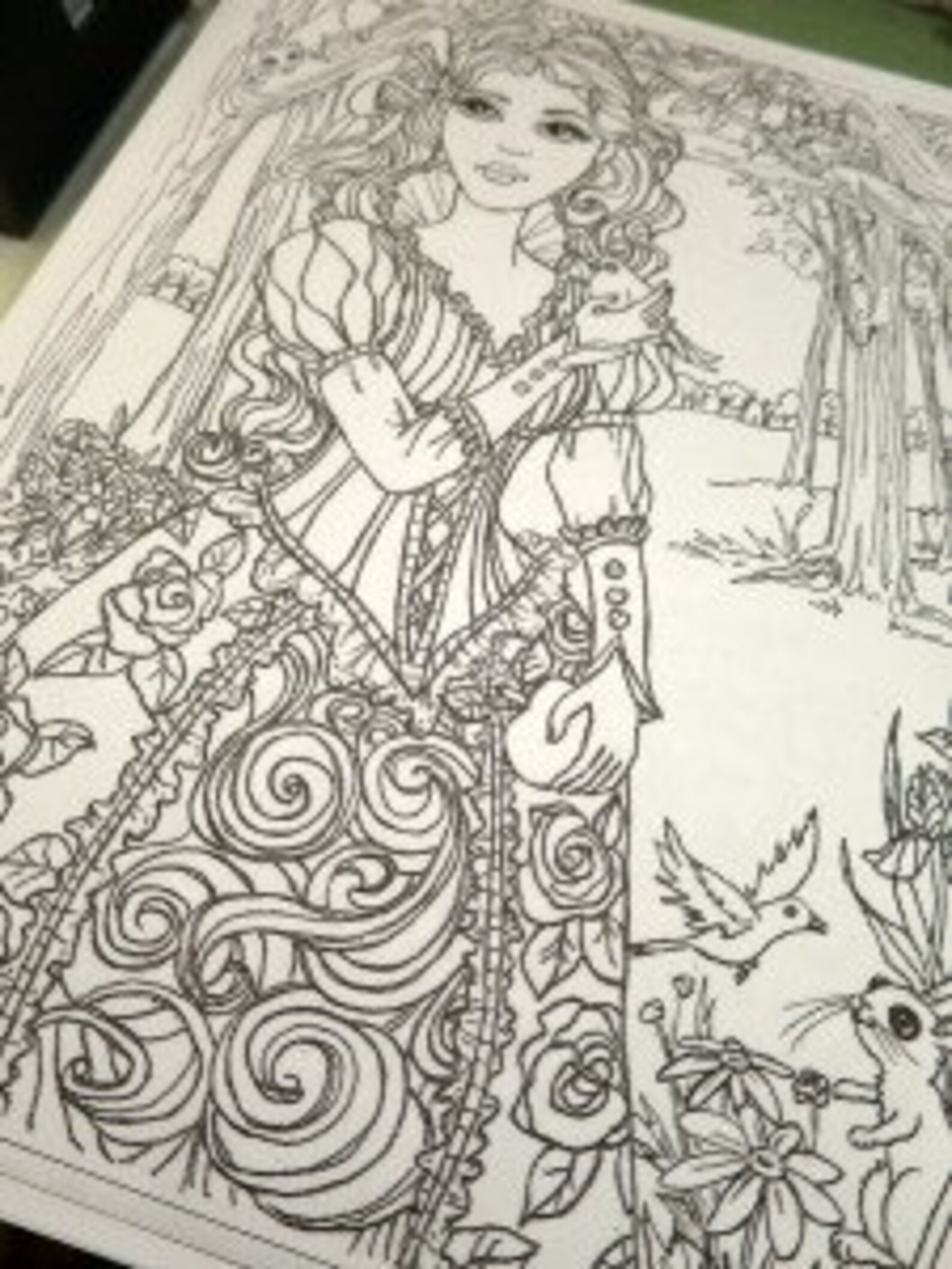 Two Fairy Tale Themed Coloring Pages - Etsy