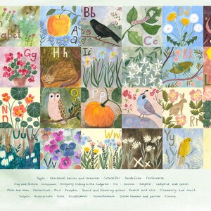 A Garden Alphabet Poster ABC Poster Nature Print - Etsy