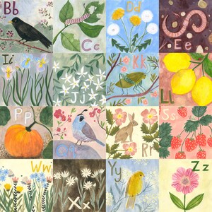 A Garden Alphabet Poster ABC Poster Nature Print - Etsy