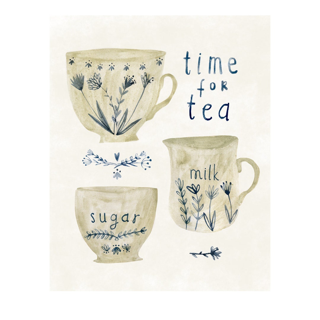 Time for Tea Archival Art Print Available in Three Sizes - Etsy