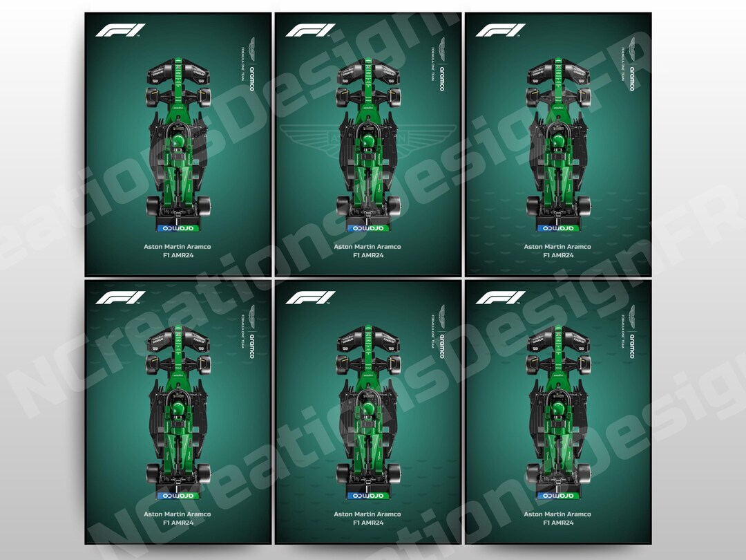 Pack 6 Posters Compatible F1 Champions Aston Martin – Téléchargement A4 ...