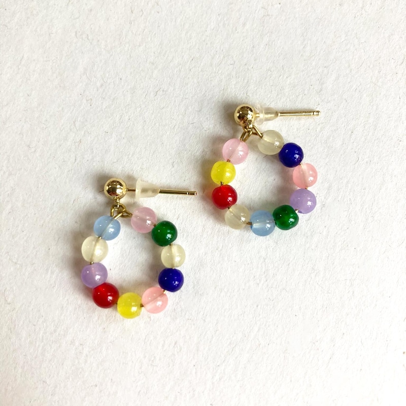 Bunte perlen ohrring - Etsy.de
