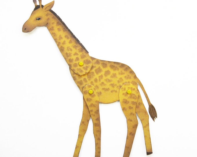 Diy Giraffe Paper Doll Card by Enna - Etsy
