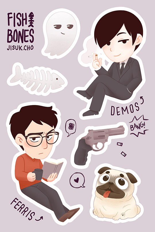 Fishbones Sticker Sheet - Etsy