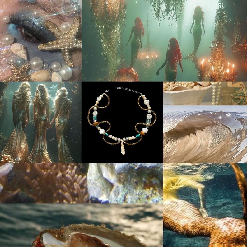 Mermaid Necklace 'royal Sea'// Nymphs// Mythology - Etsy