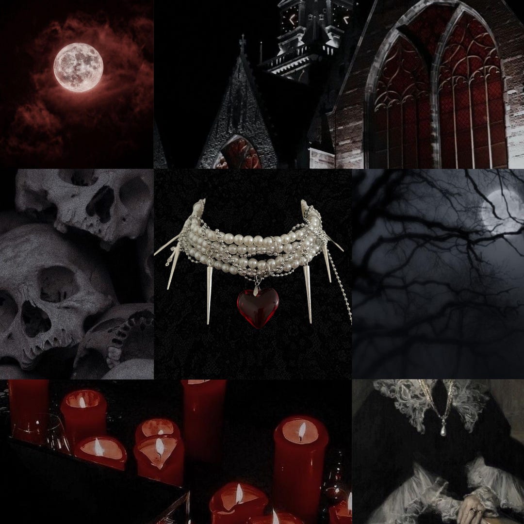 My New heart Out Goth Vampire Necklace// Handmade - Etsy