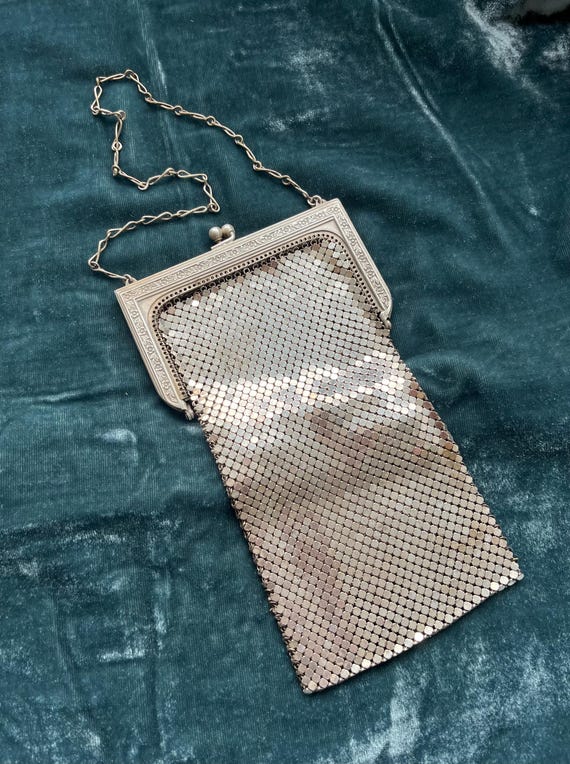 Antique Vintage 1920s Whiting & Davis Silver Mesh Pur… - Gem