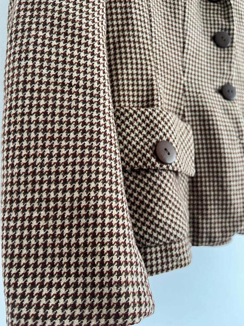 Vintage 1940s Jaeger Houndstooth Tweed Jacket - Etsy