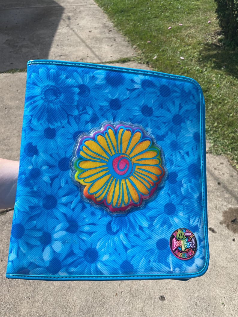RARE NWT Old Stock Lisa Frank Fantastic Fashions Blue Daisy Binder With ...