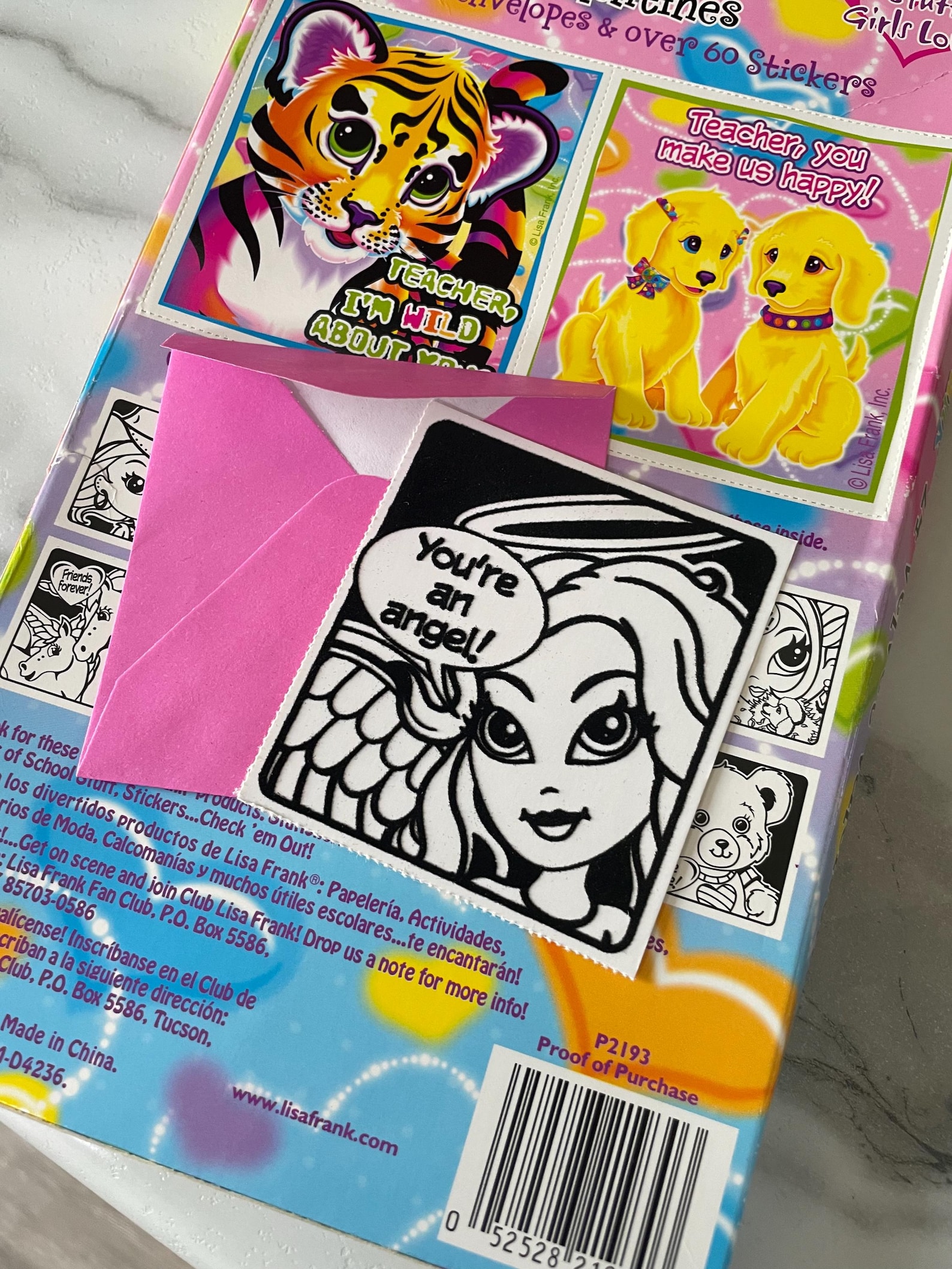 Lisa Frank Vintage Fuzzy Valentines Day Cards & Envelopes Incomplete ...