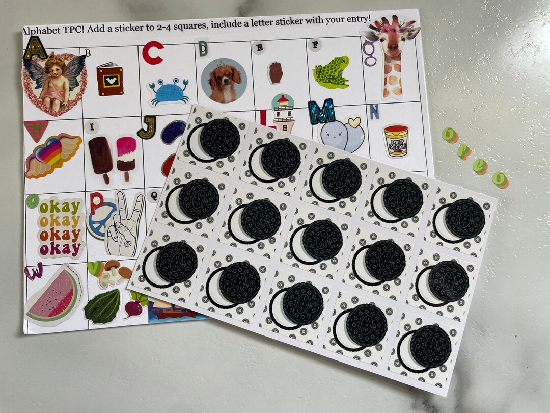 Alphabet Traveling Postcard TPC Stickers | O is for Sandwich Cookies ...