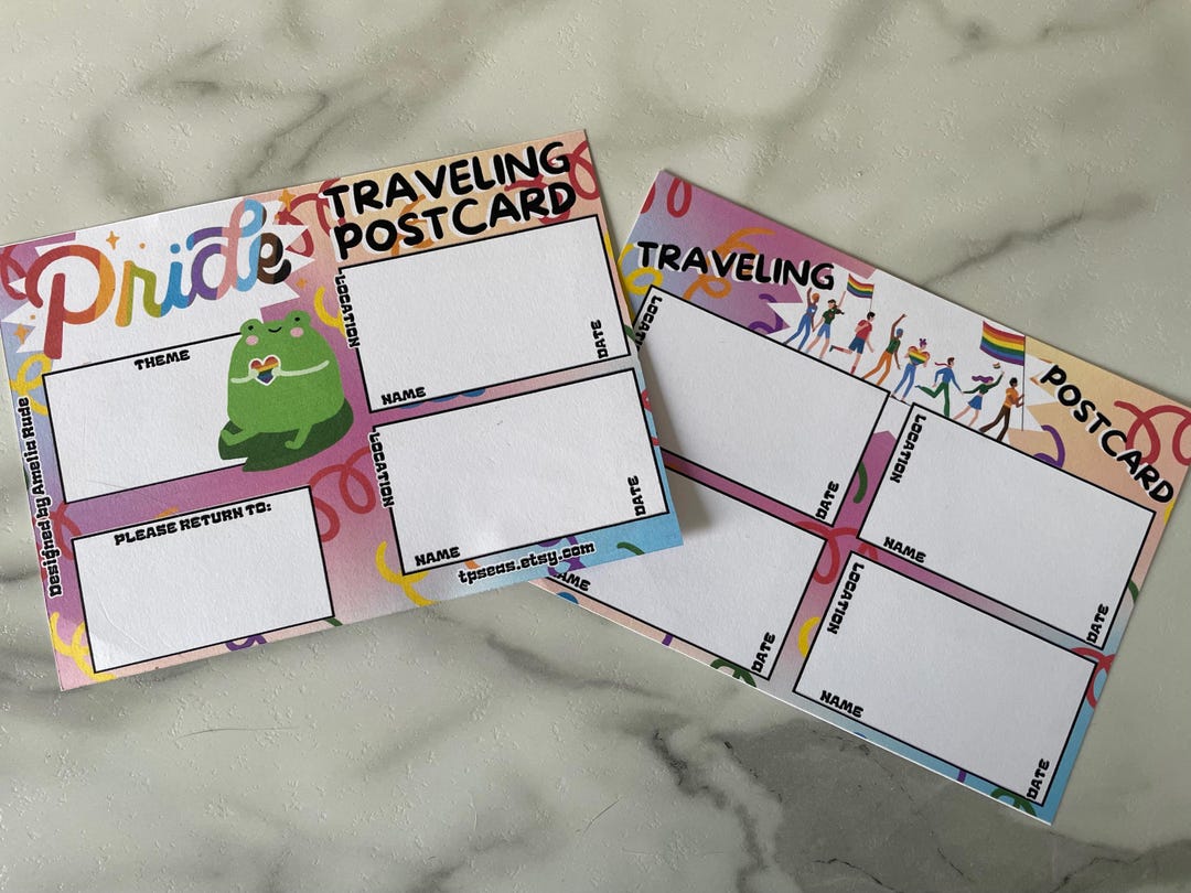 Pride TPC | Blank Traveling Postcard Template | 5x7 Cardstock LGBTQ+ ...