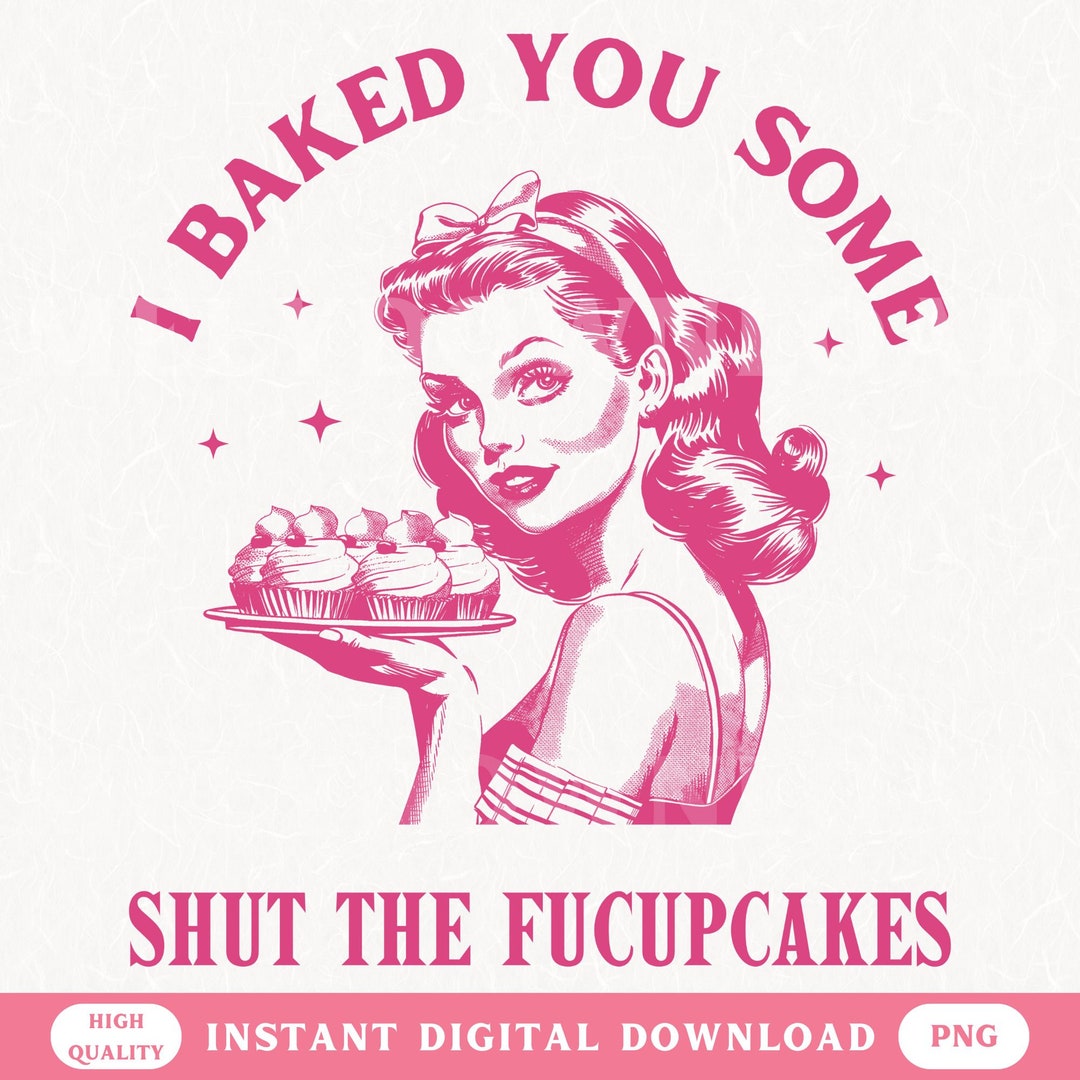 Funny Baking PNG Retro Baker Design for Shirts or Tote Bags Vintage ...