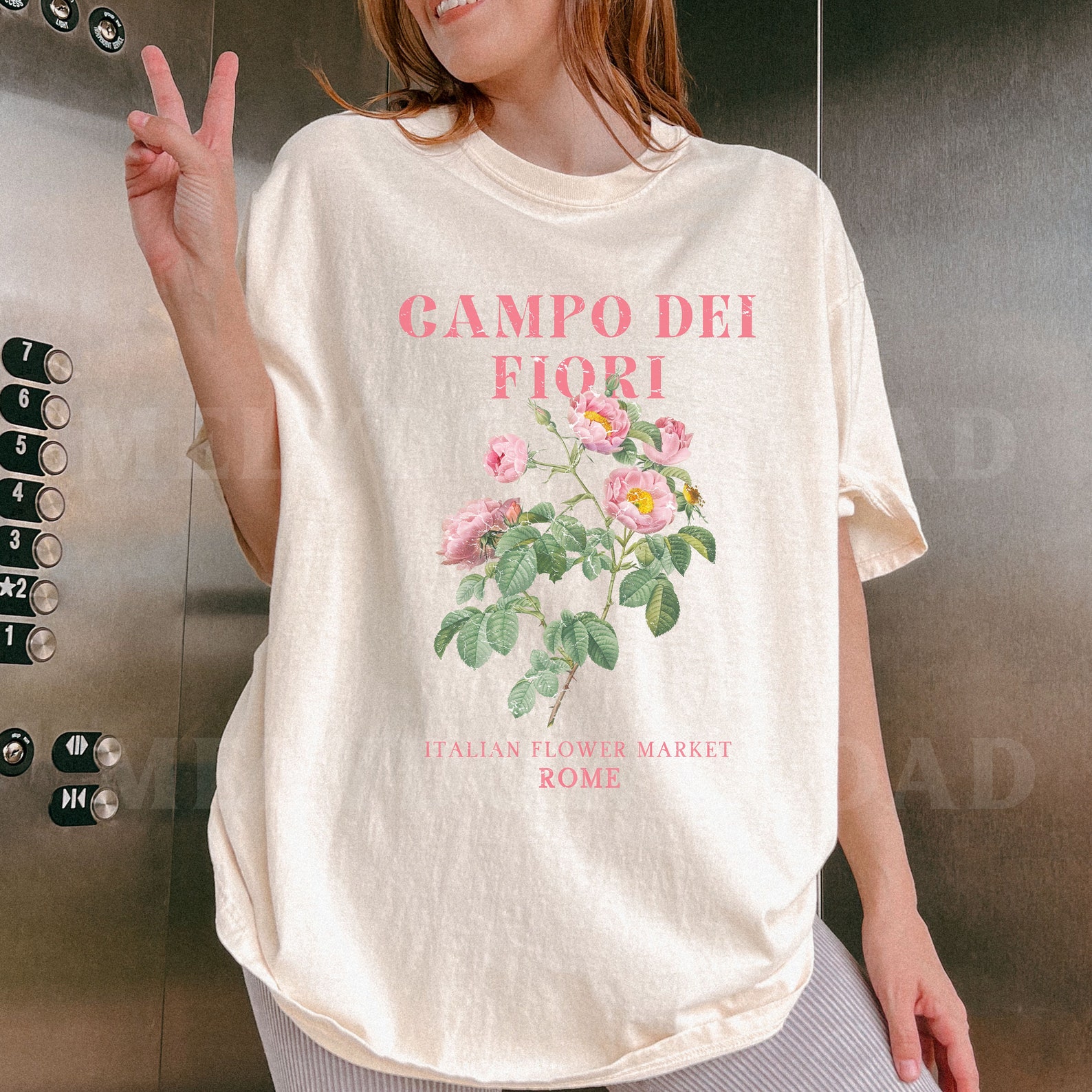 Retro Floral PNG Vintage Italian Flower Market Distressed Digital File ...