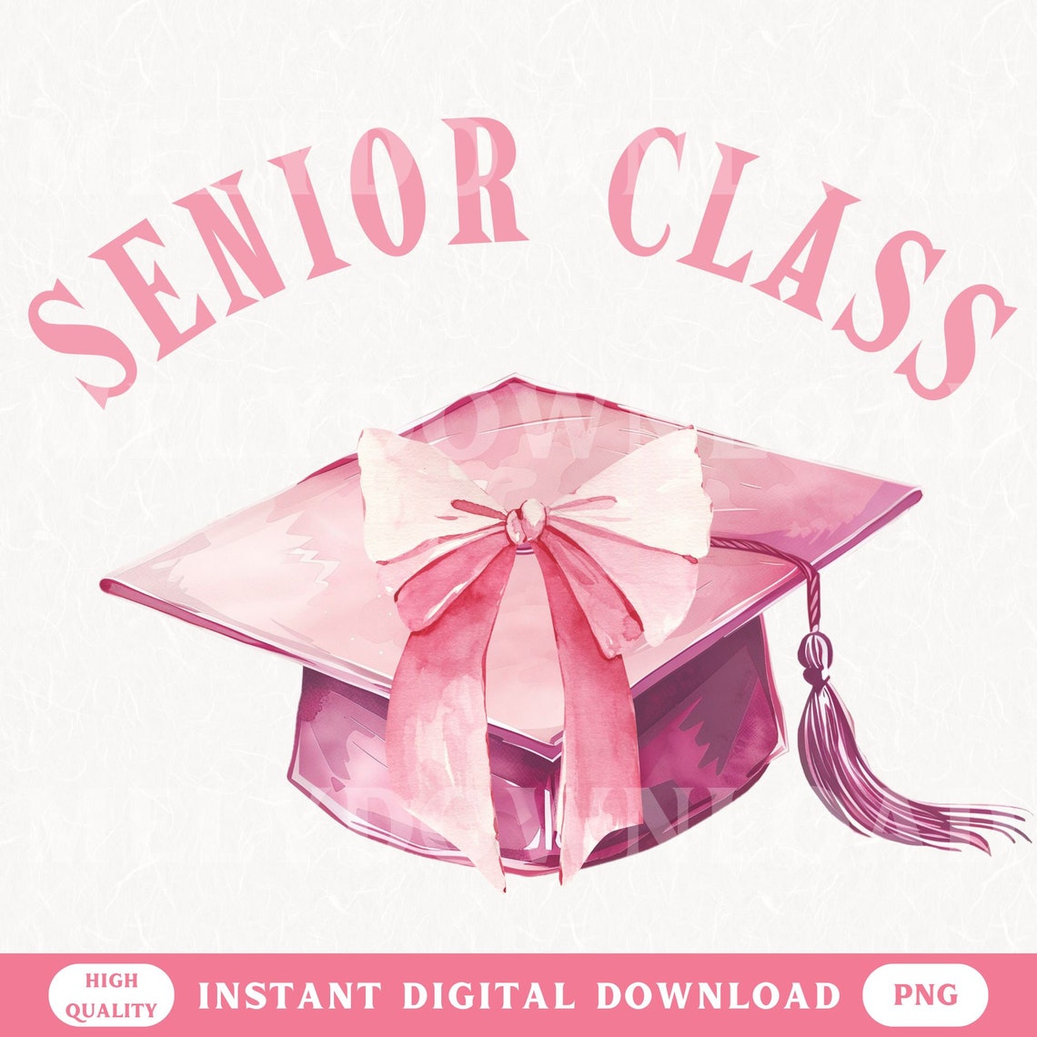 Senior Class PNG Coquette Graduation Hat Design for Shirts Class of ...