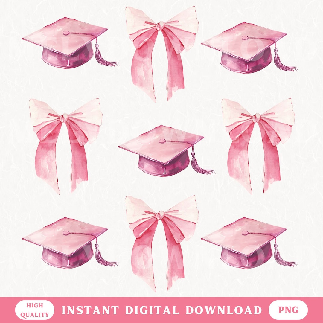 Senior Class PNG Coquette Graduation Hat Design for Shirts Class of ...