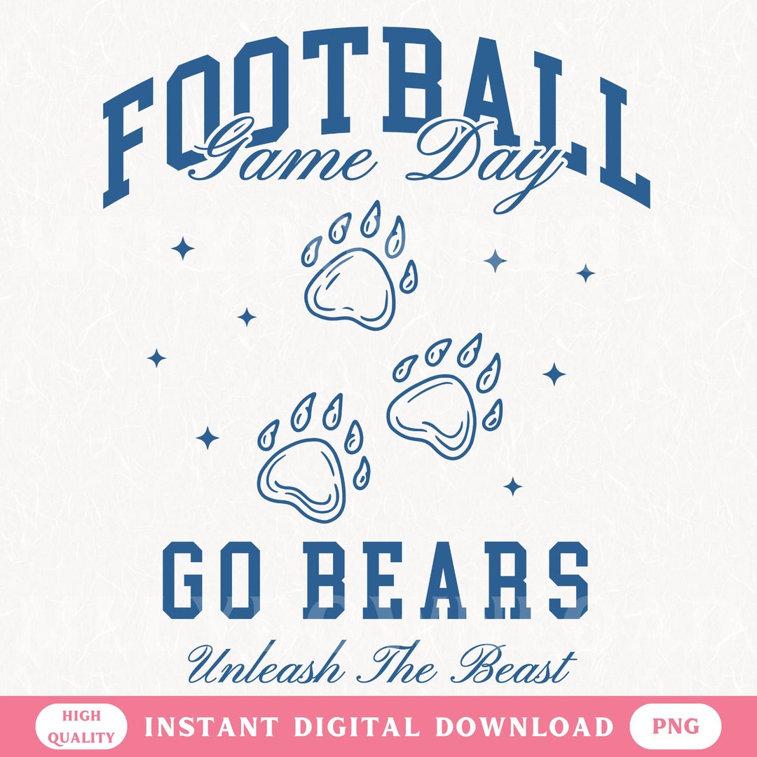 Bears Paw PNG Football Game Day Shirt Design Chicago Bears Mascot ...