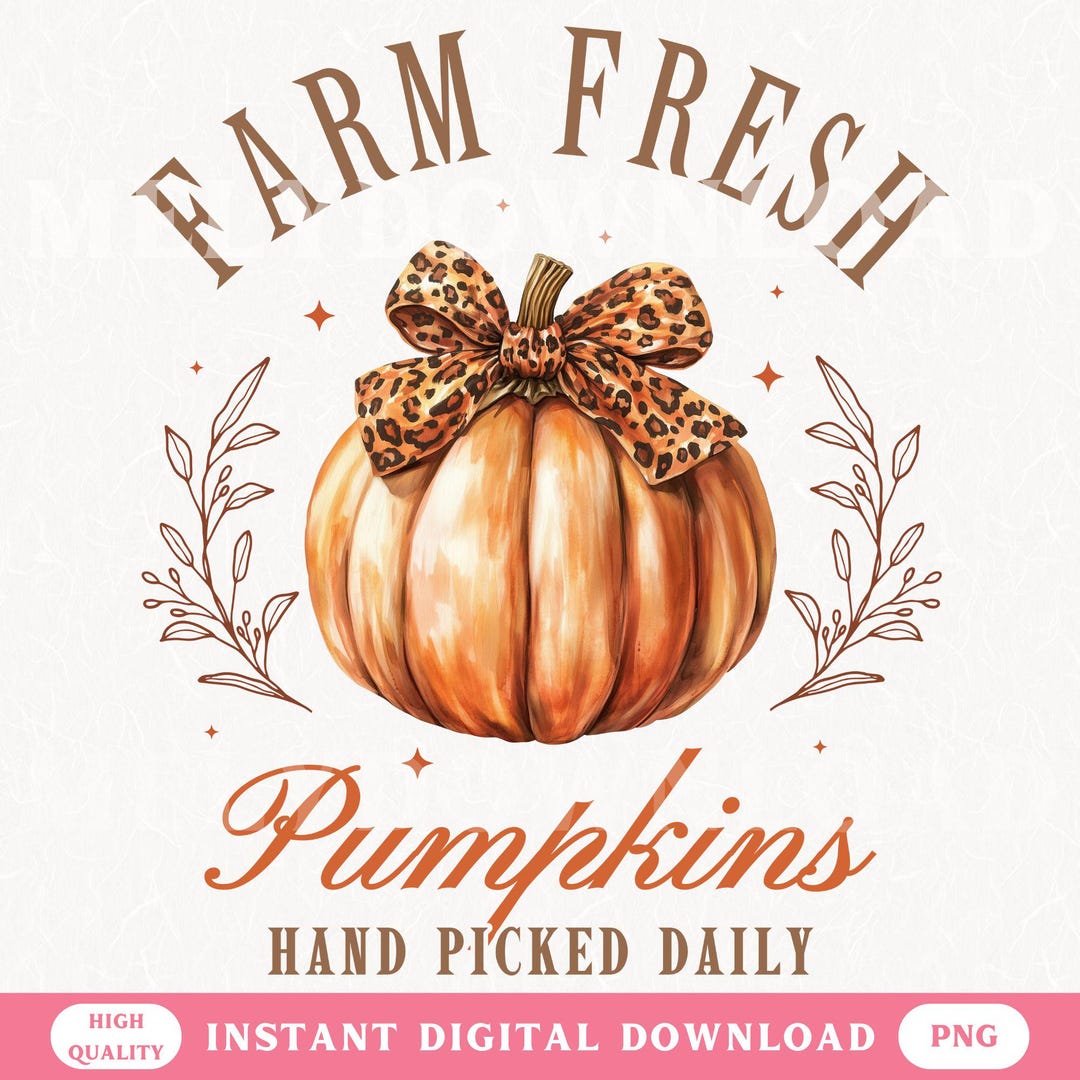 Coquette Pumpkin PNG Farm Fresh Pumpkin Patch Fall Vibes Design Cute ...