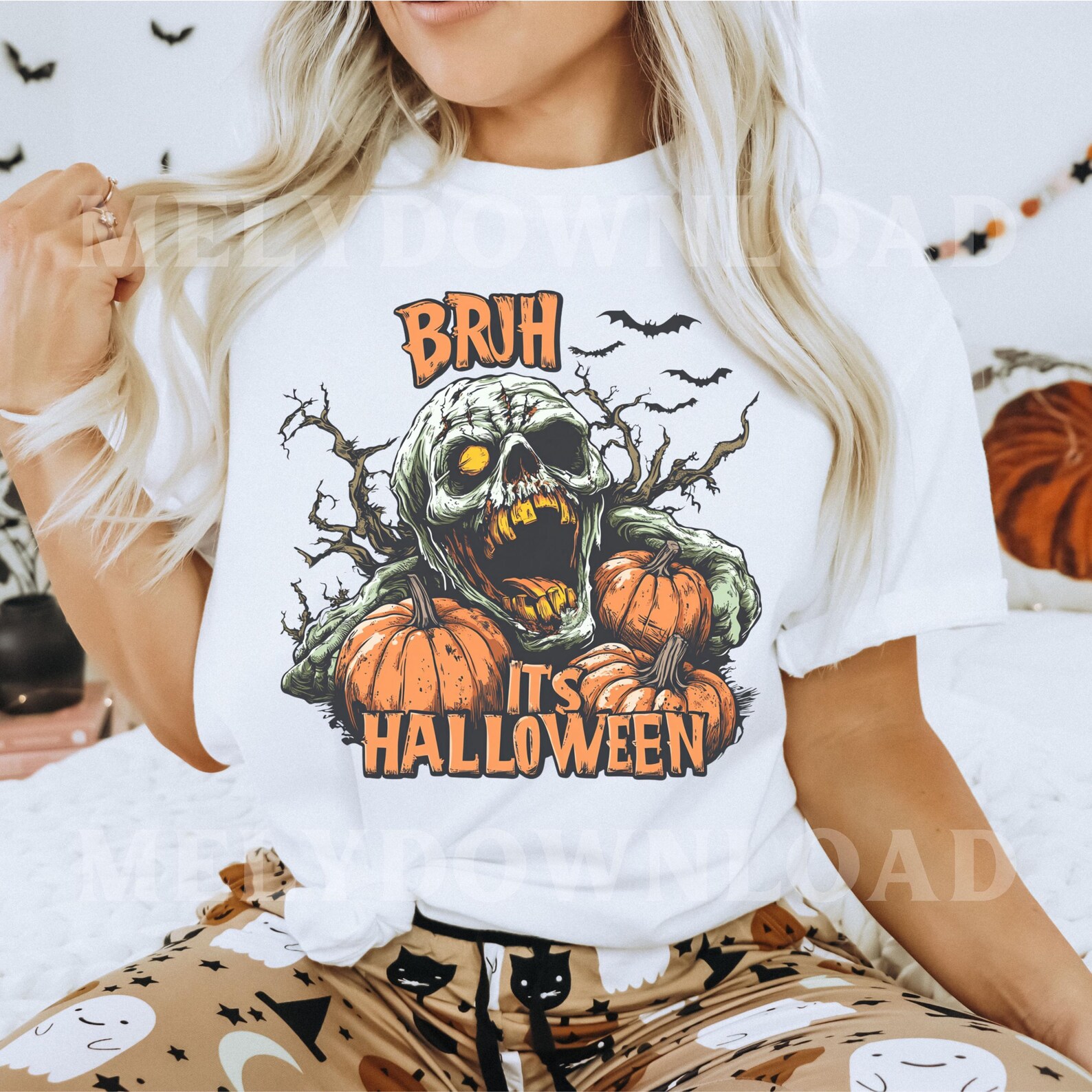 Scary PNG Bruh It's Halloween Design for Shirt or Tote Bag Spooky ...