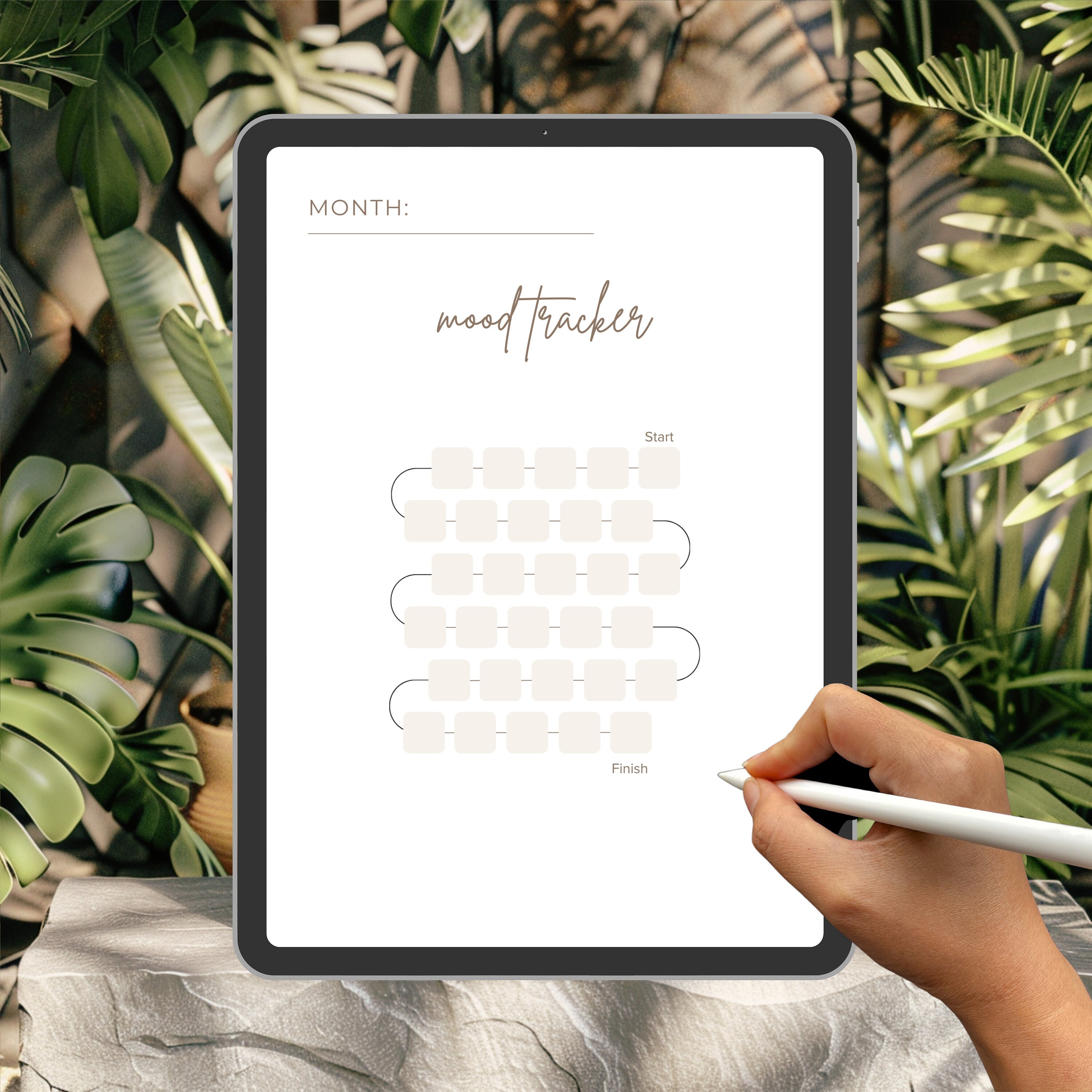 Mood Tracker Wheel of Emotions Mindfulness Tracker Daily Monthly Diary ...