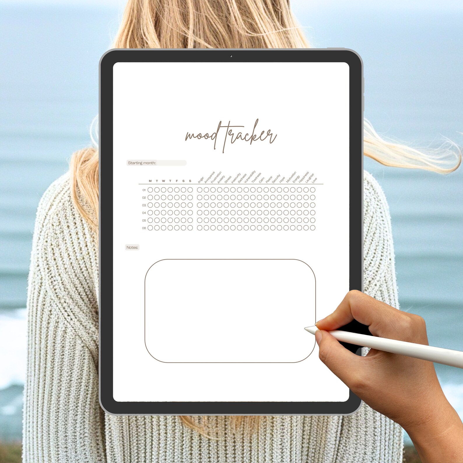 Mood Tracker Wheel of Emotions Mindfulness Tracker Mood Journal Diary ...