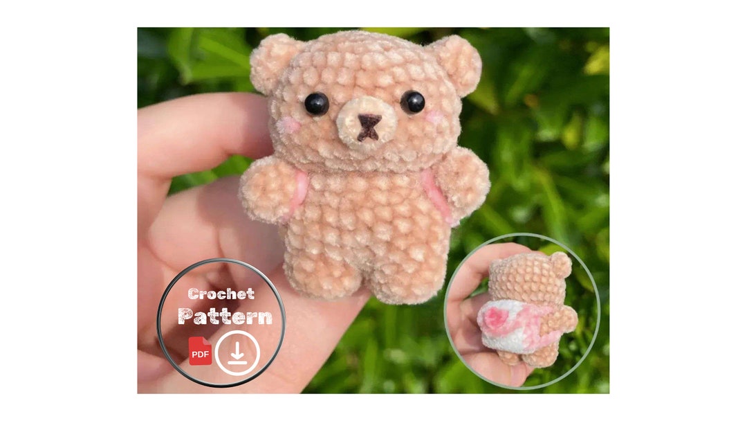 Crochet Bear Amigurumi Pattern With Bag (digital PDF Download) - Etsy