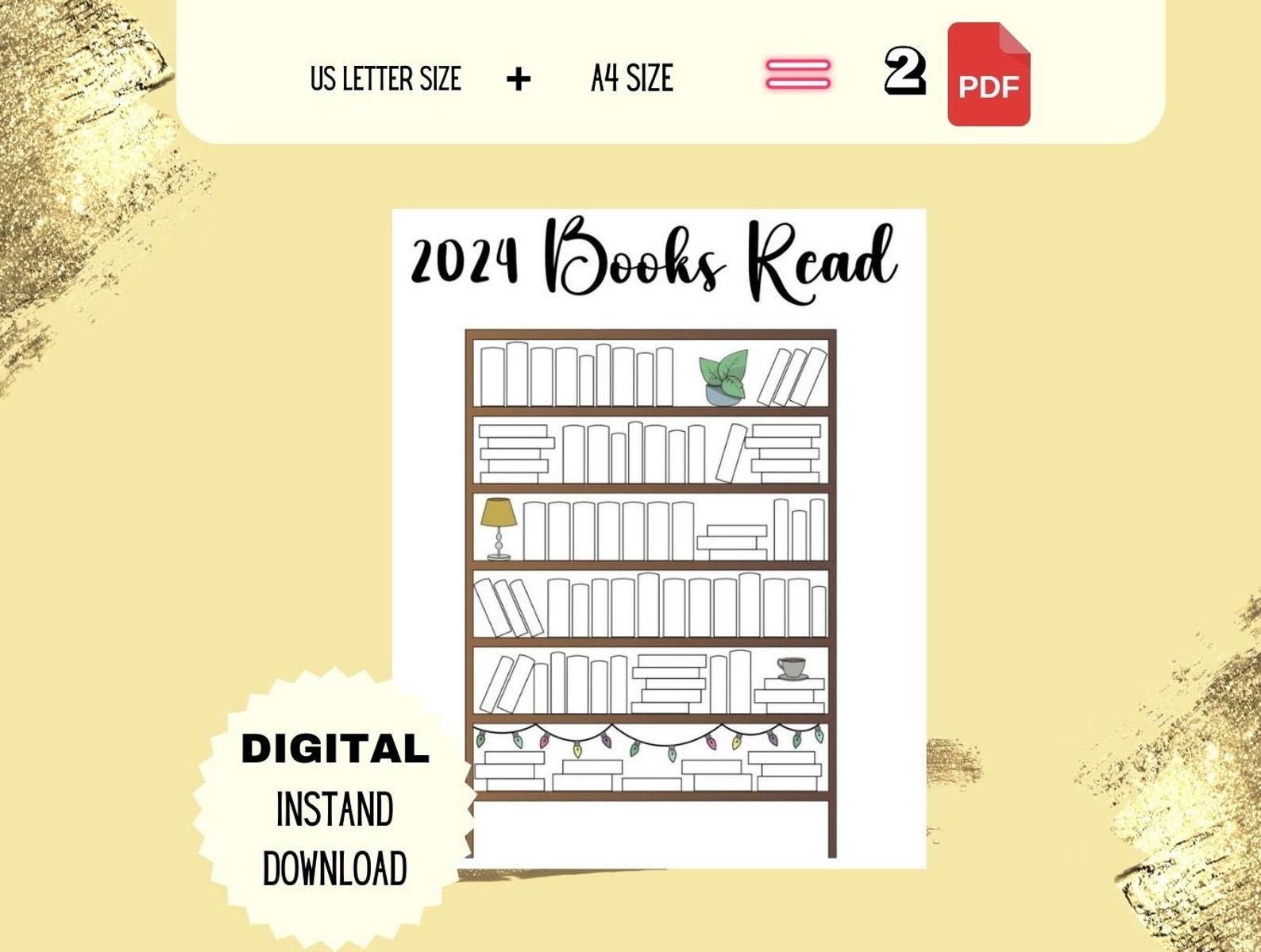 2024 Printable Bookcase , 2024 Printable Bookcase , Books Read in 2024 ...