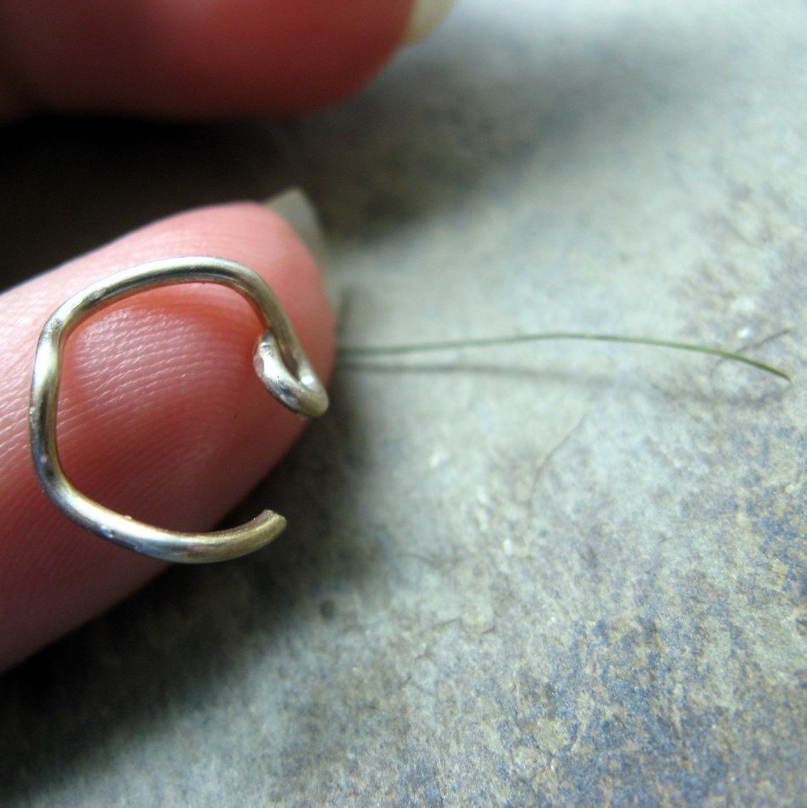 20g squiggly hoop custom nose ring primitive series | Etsy