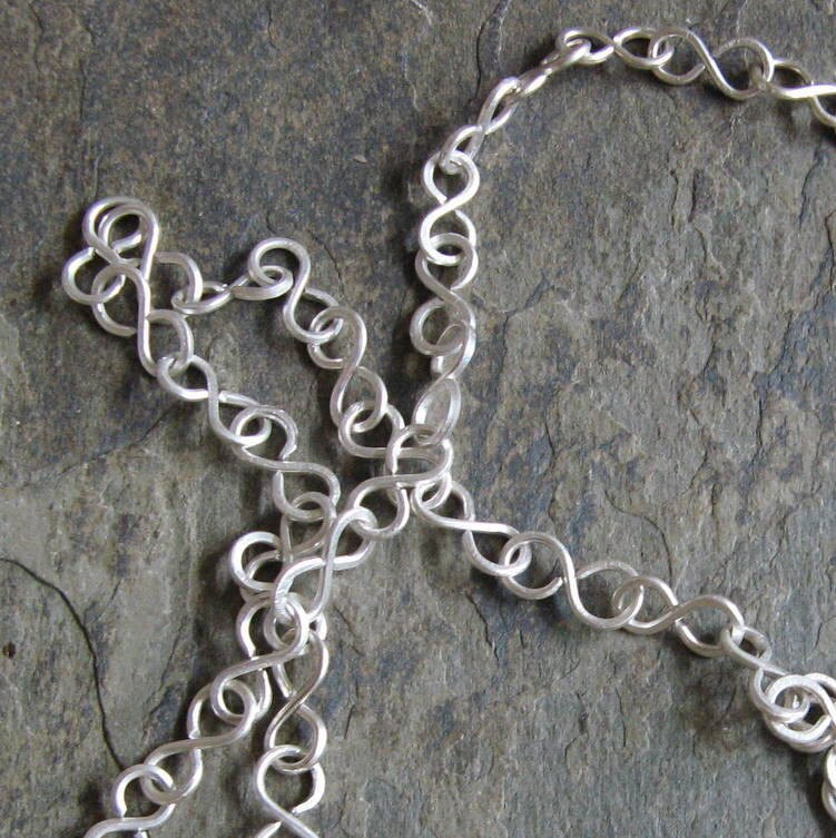 Hand Forged Solid Chain Necklace Solid Silver Chain Solid - Etsy