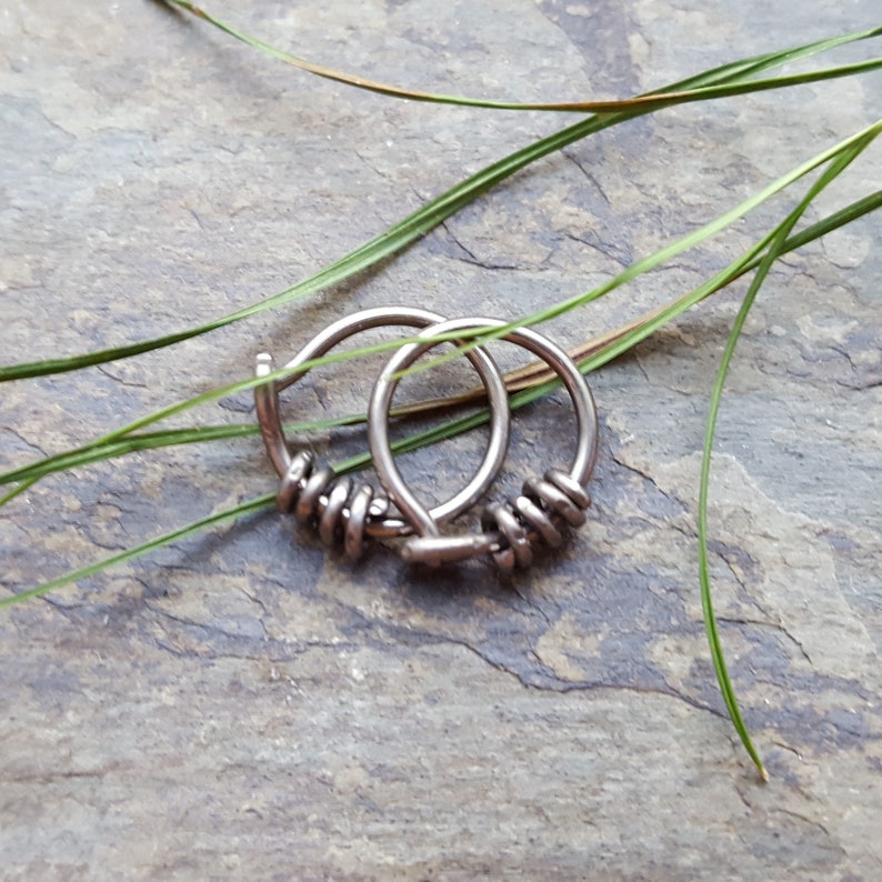 18g Niobium Earrings Sleeper Hoops Mens Hoop Earrings Niobium | Etsy