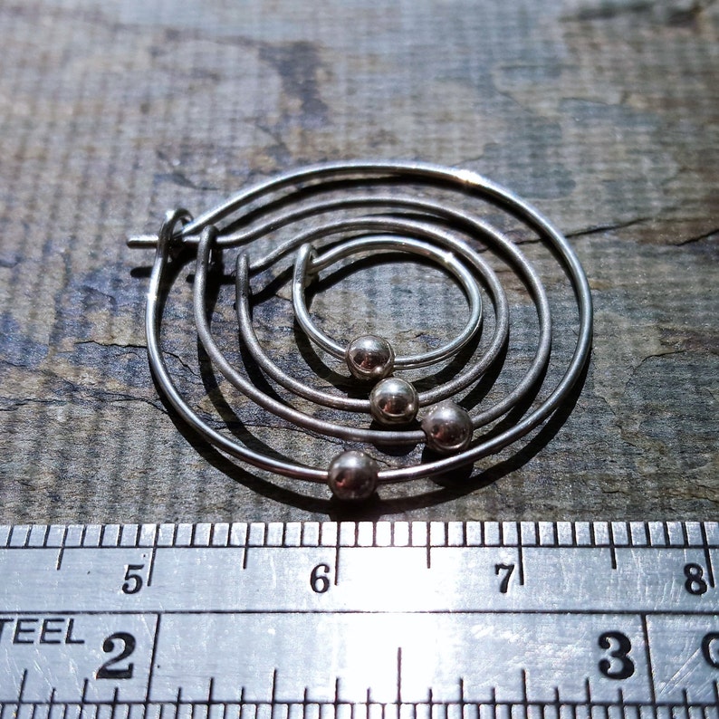 Sterling Silver Hoop Earrings, Titanium Hoop Earrings, Surgical Steel ...