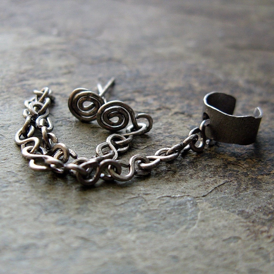 Minimalist Helix Set Helix Cuff Set Earring Cuff Set Cuff - Etsy
