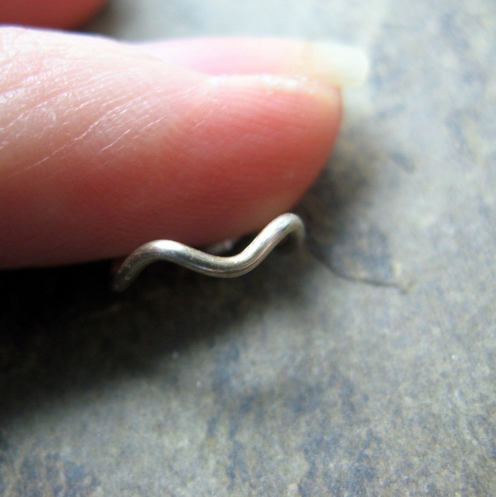 20g squiggly hoop custom nose ring primitive series | Etsy