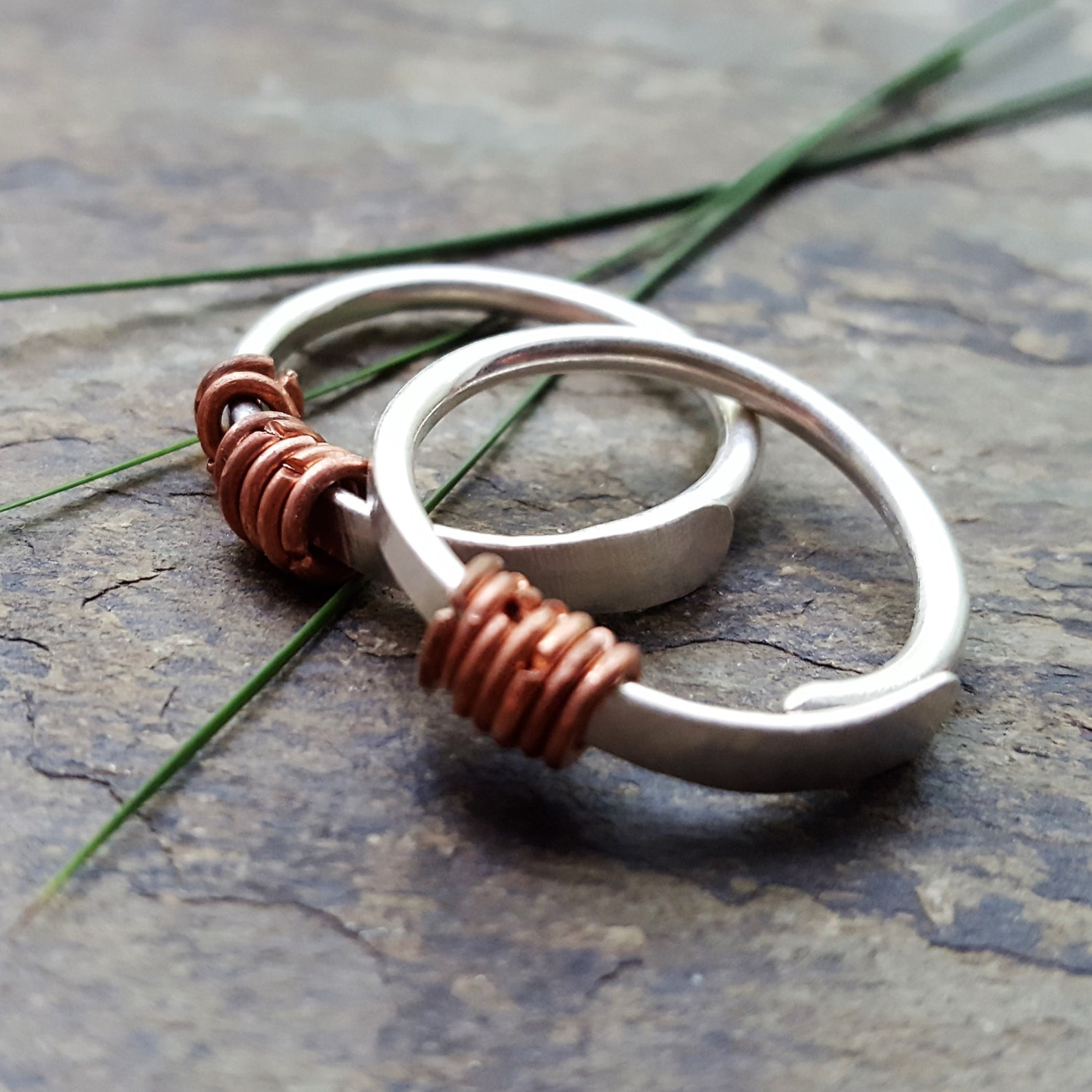 12g Beringed Hoops-- Gauged Hoop Earrings-- Handmade by Thebeadedlily ...