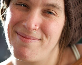 18g Beringed Custom Single Hoop or Nose Ring Primitive | Etsy