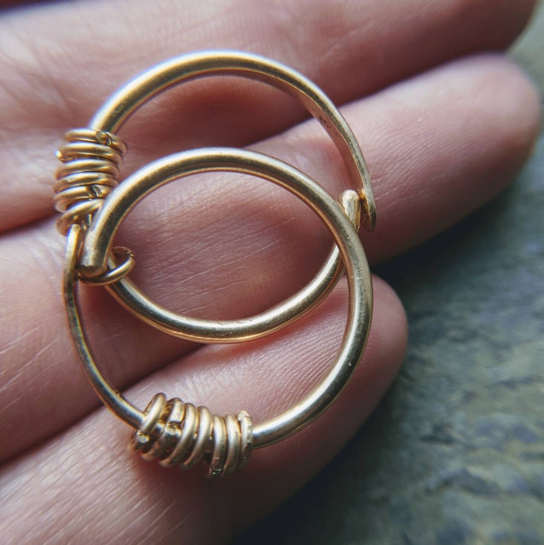 12g Beringed Hoops-- Gauged Hoop Earrings-- Handmade by Thebeadedlily ...