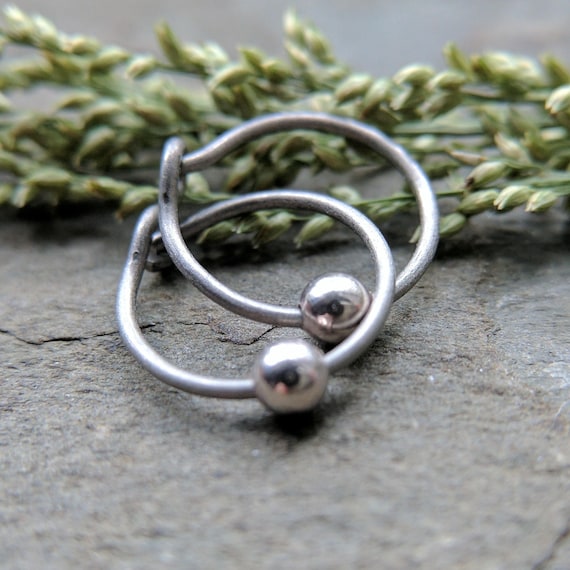 Sterling silver hoop earrings titanium hoop earrings | Etsy