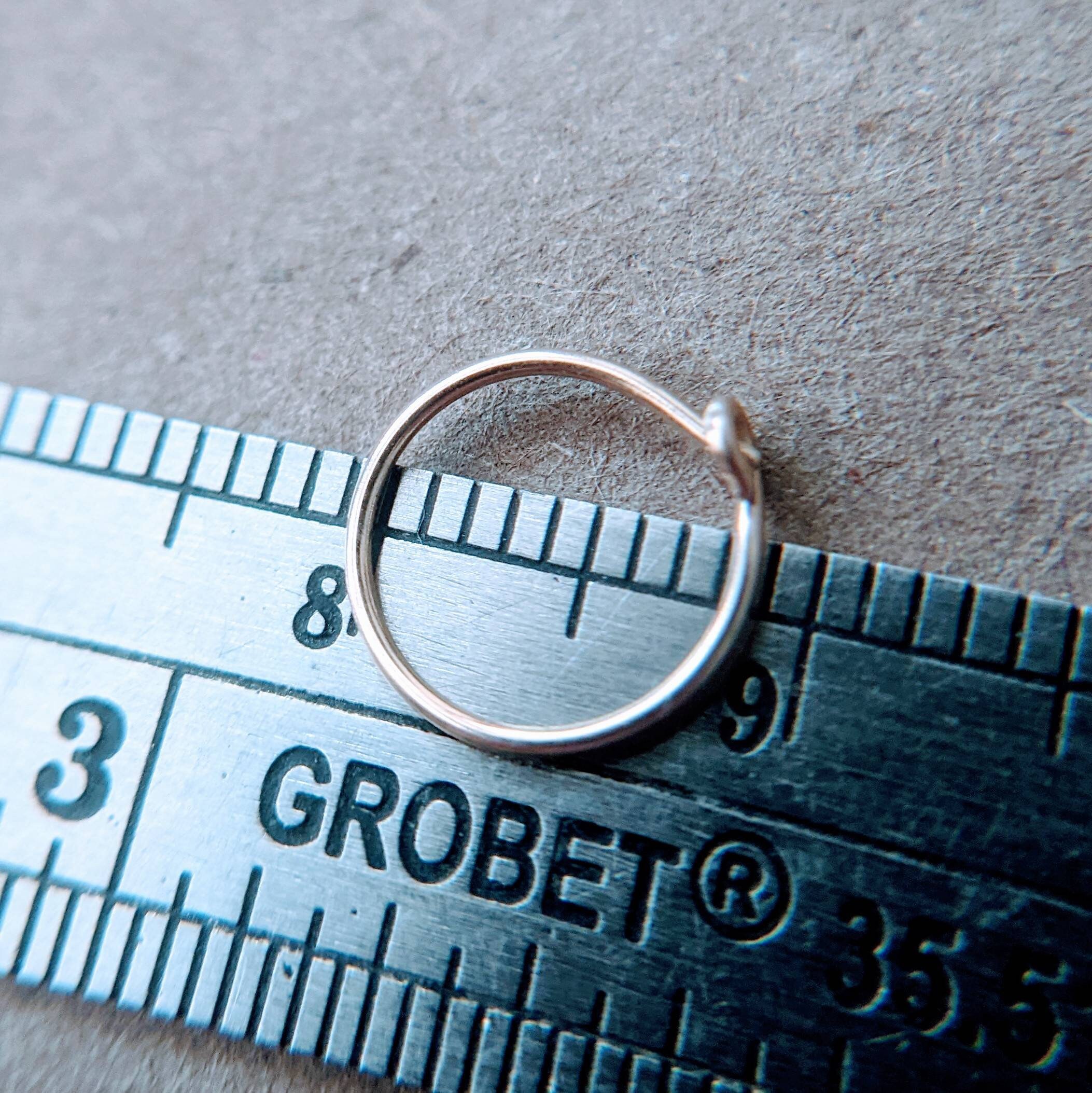 22g Nose Ring-- 14k Solid Gold, Gold Fill or Niobium Hoop-- Primitive ...