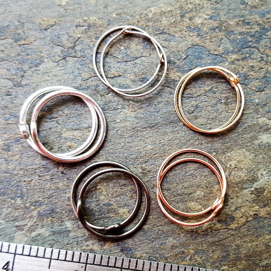 18g Beringed Custom Single Hoop or Nose Ring Primitive | Etsy