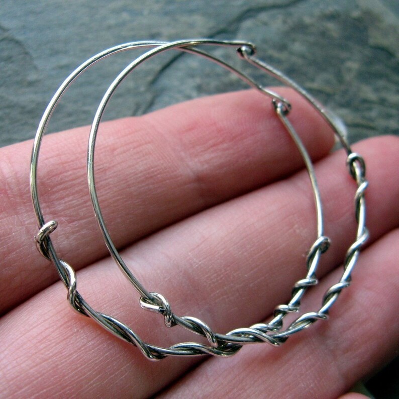 2" Choose Your Metal Large Hoop Earrings Sterling Silver Hoops Sterling ...