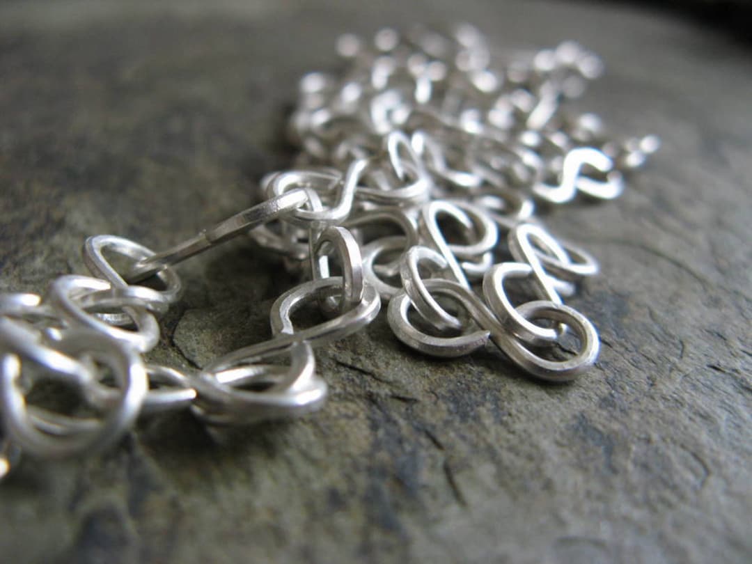 Hand Forged, Solid Chain Necklace, Solid Silver Chain, Solid Sterling ...