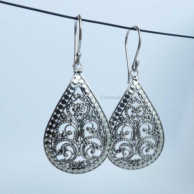Filigree Tear Drop Swirl See Through Pattern Bali Ornate - Etsy