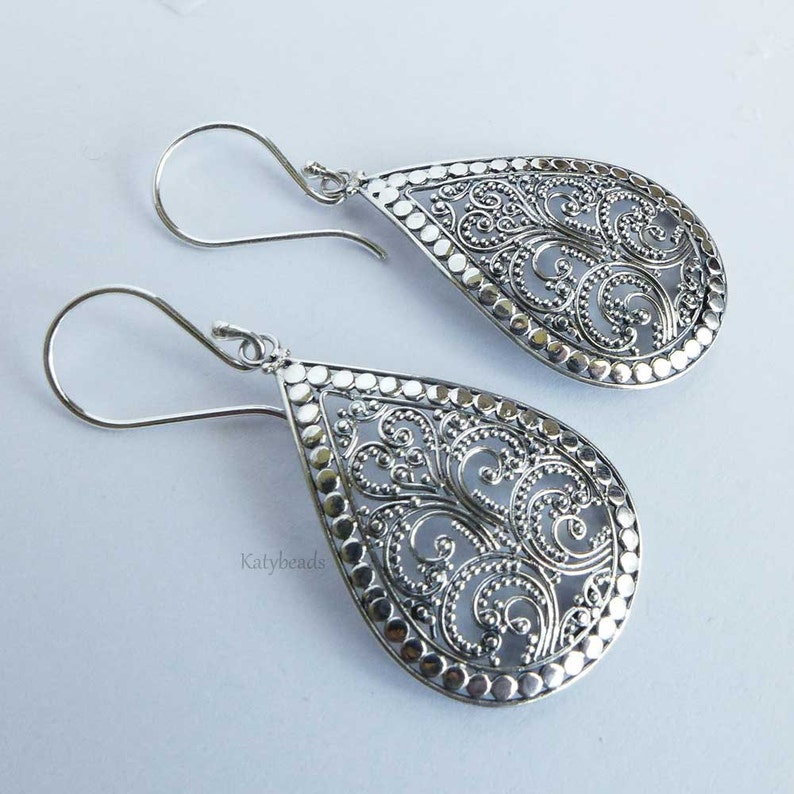 Filigree Tear Drop Swirl See Through Pattern Bali Ornate - Etsy