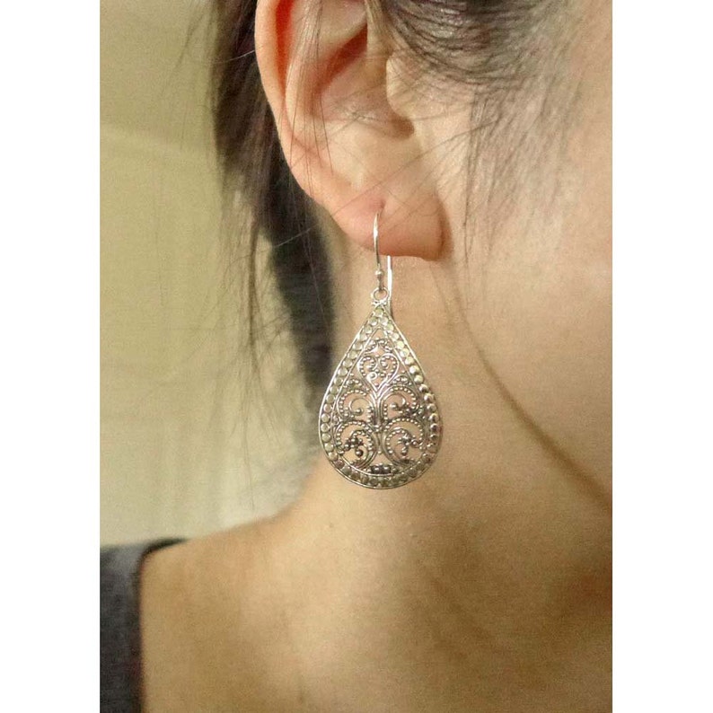 Filigree Tear Drop Swirl See Through Pattern Bali Ornate - Etsy