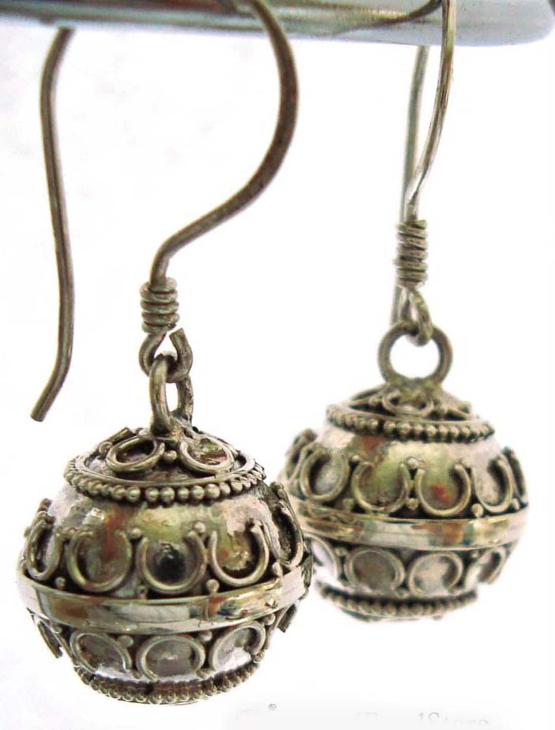 12mm Sterling Silver Harmony Ball Earring. Jingle Bell Chime Musical ...
