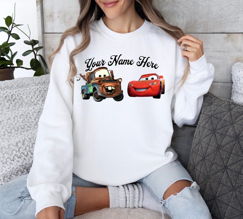 Custom Lightning Mcqueen and Mator Sweatshirt Disney Sweatshirt, Cars ...