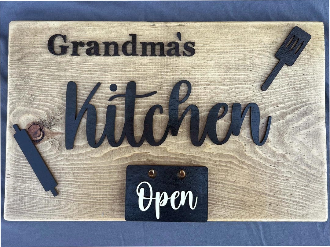 Personalized Kitchen Sign, Kitchen Decor, Custom Wooden Sign, Kitchen ...