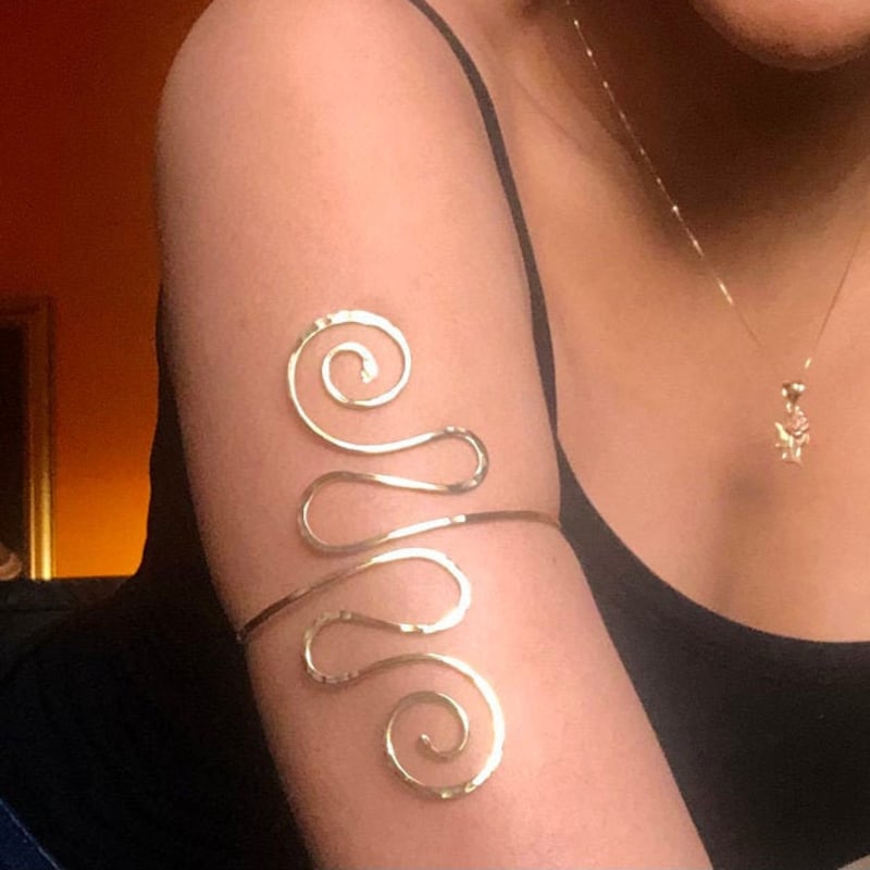 Gold Arm Cuff - Etsy