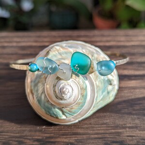 Sea Glass Arm Cuff ~ Mermaid Armband ~ Choose Your Color WIRE & SIZE - Etsy